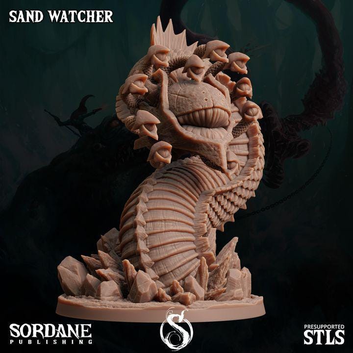 Sand Watcher | Dungeons and Dragons 28/32mm TTRPG DND | Reptiles ...