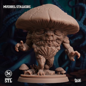 4pc Mushroom Monsters Dungeons and Dragons TTRPG Mini Fantasy DND 5E ...