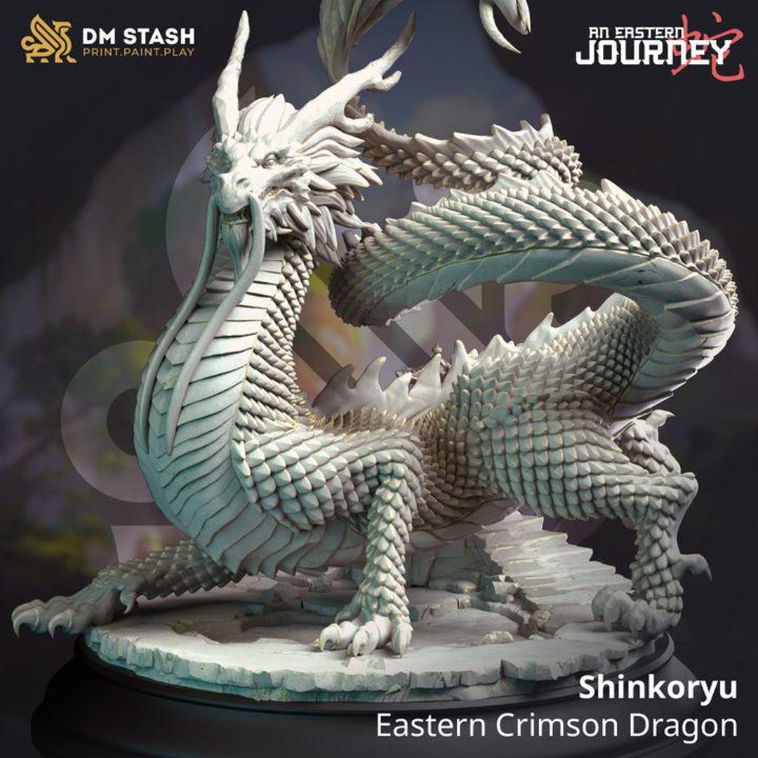 Eastern Crimson Dragon | Shinkoryu DND Dungeons and Dragons TTRPG ...