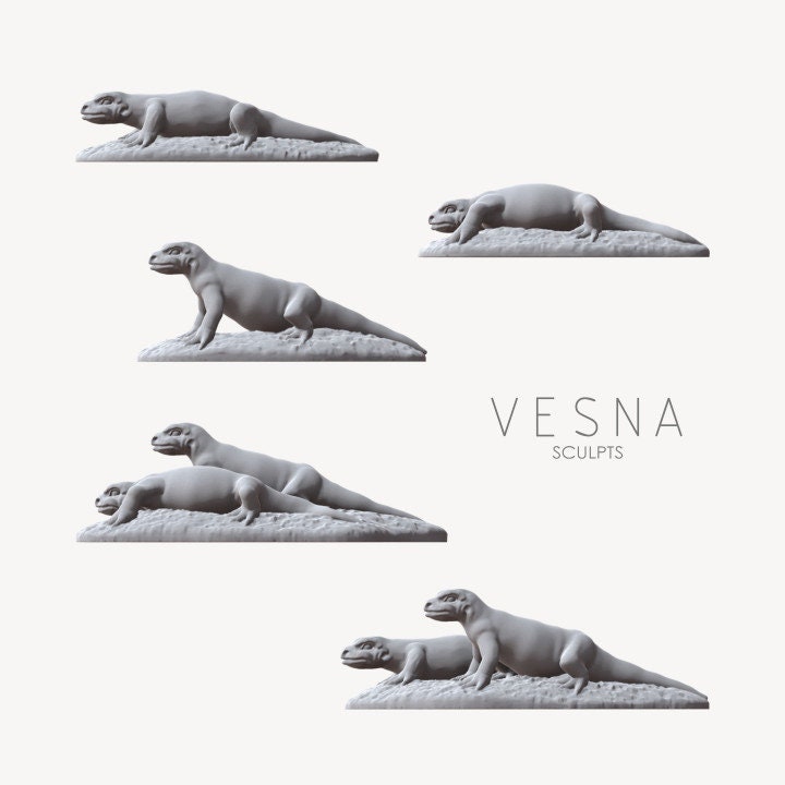 11pc Lizards Dnd Dungeons and Dragons 28mm/32mm Reptile Miniature ...