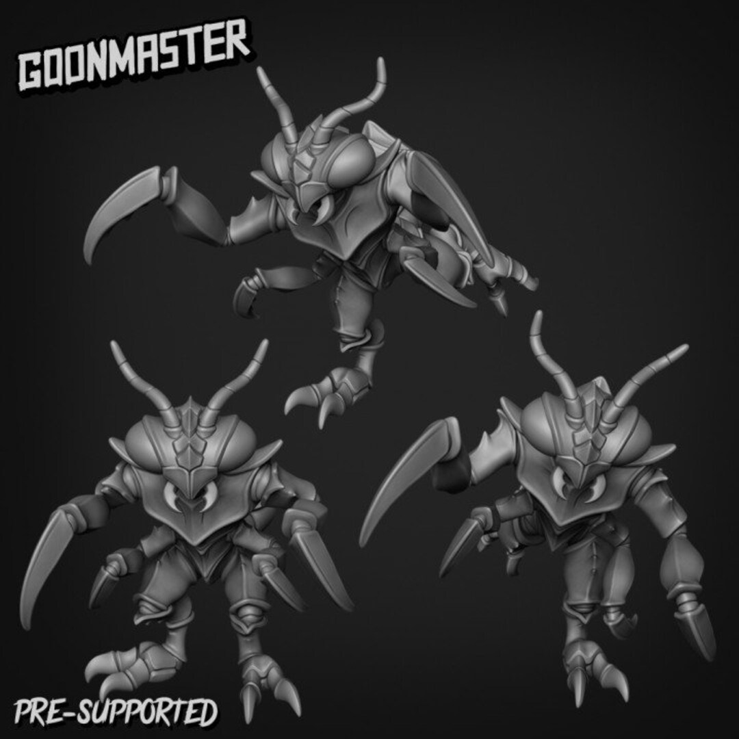3pc Giant Mantis Dnd, Dungeon and Dragon, Miniature Insect Creature ...