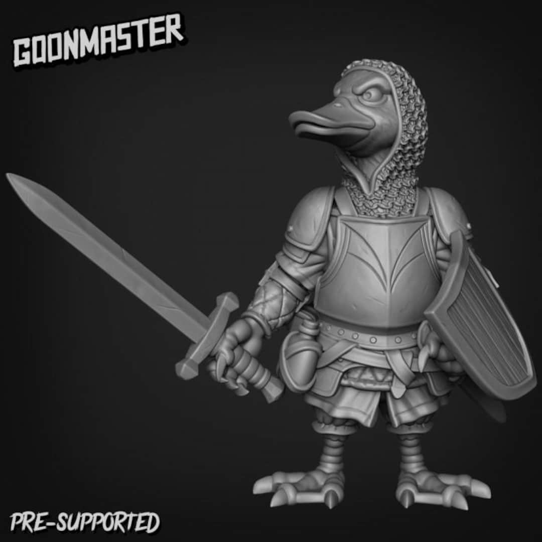Duck Swordsman | Dnd Dungeons and Dragons TTRPG 28/32/38 | Wargaming ...