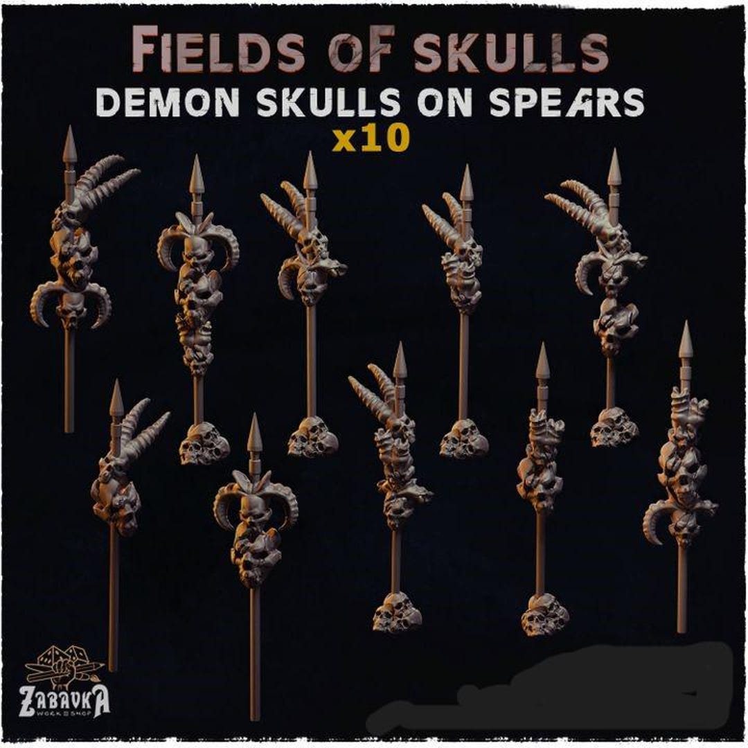 10pc Demon Skulls/spears Spikes | DND Dungeons and Dragons RPG 28/32 ...