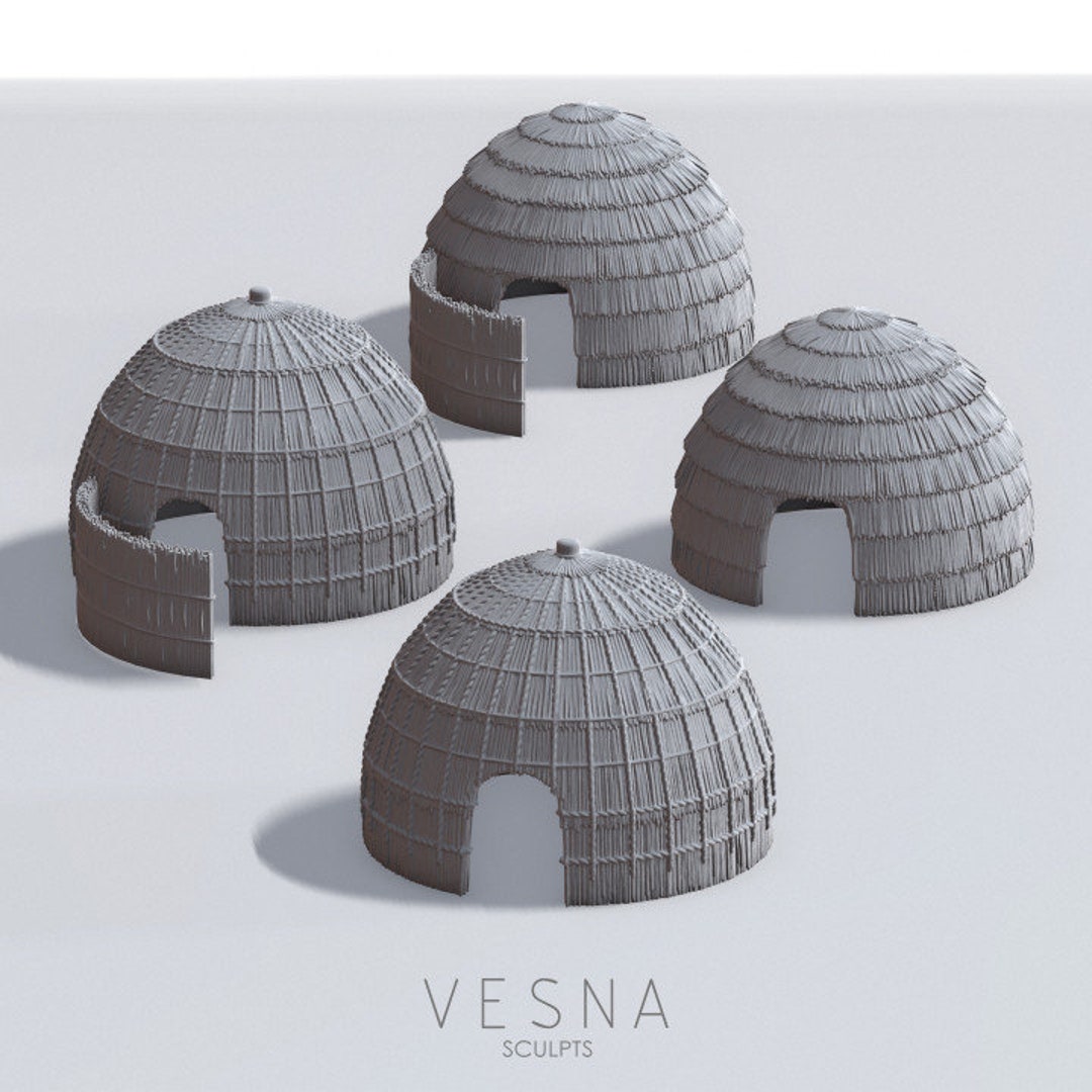 6pc Zulu Huts/ DND Dungeons and Dragons House and Hut Miniature Basing ...