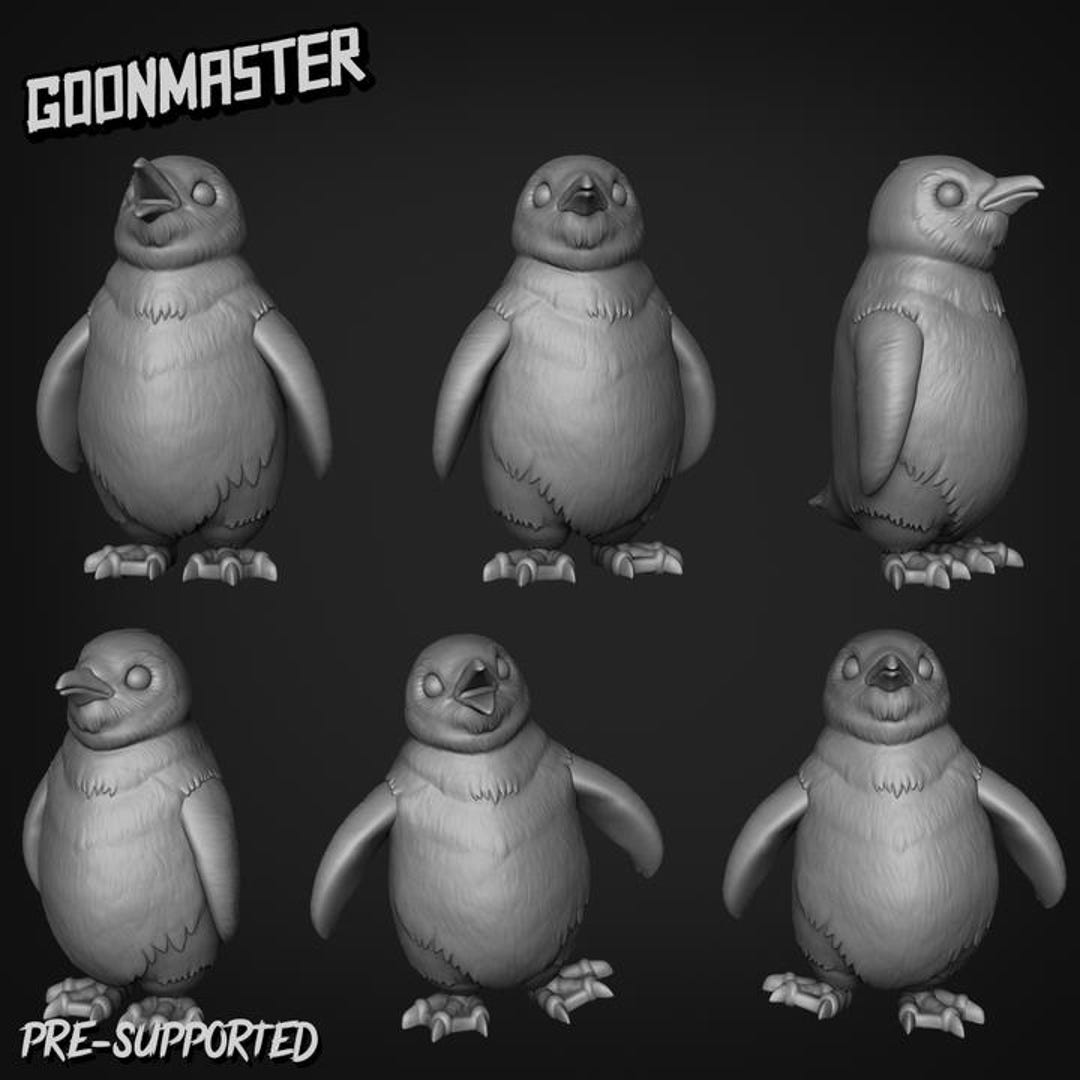 6 Baby Penguins | Dnd Dungeons and Dragons TTRPG Npcs 28/32/38mm ...