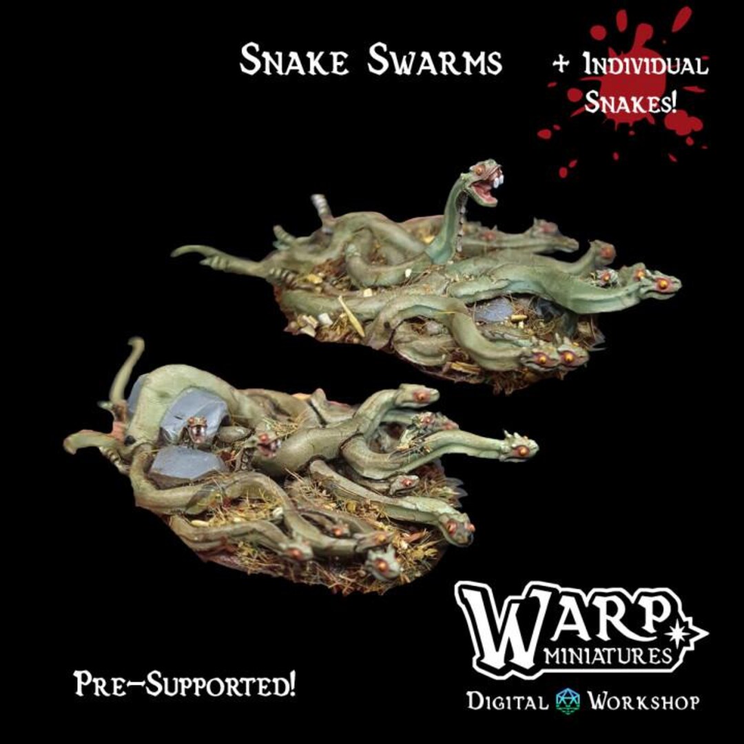 Snake Swarm | Dungeons and Dragons TTRPG | Reptile Beast Animal Cave ...