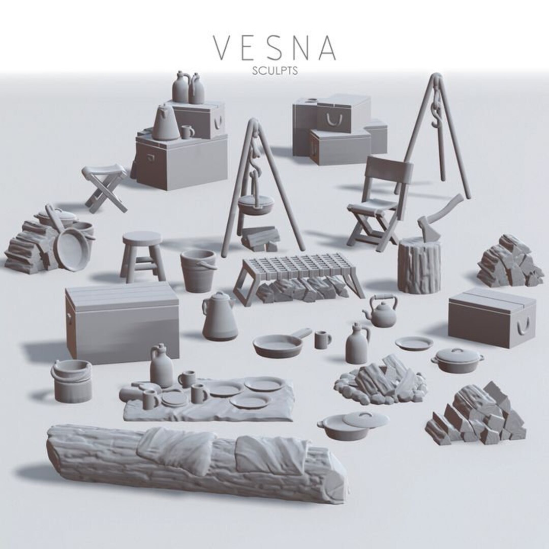 Military Camping Set | DND Dungeons and Dragons TTRPG NPC | Wargaming ...