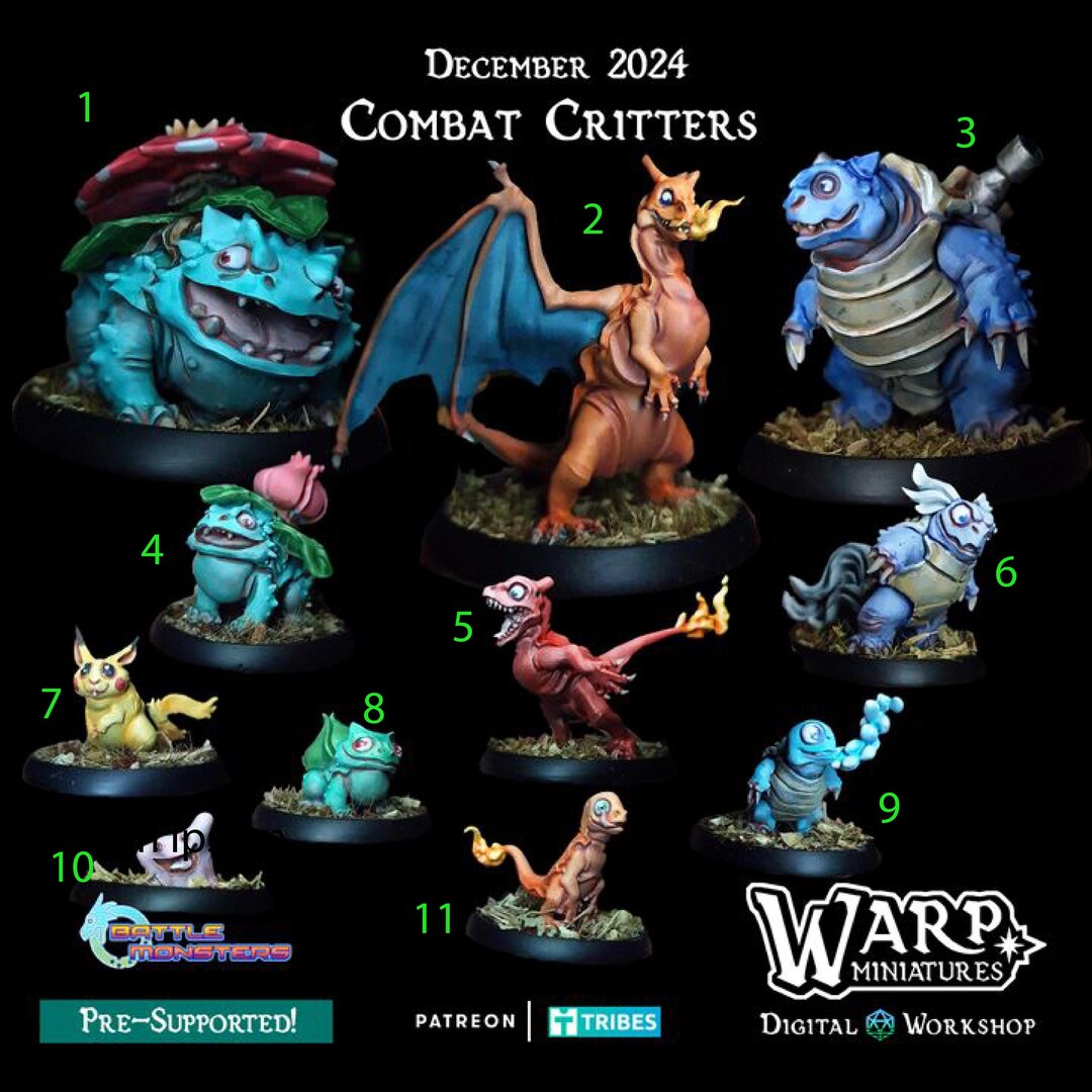 11 Combat Critters | DND Dungeons and Dragons TTRPG | Magical Wargame ...