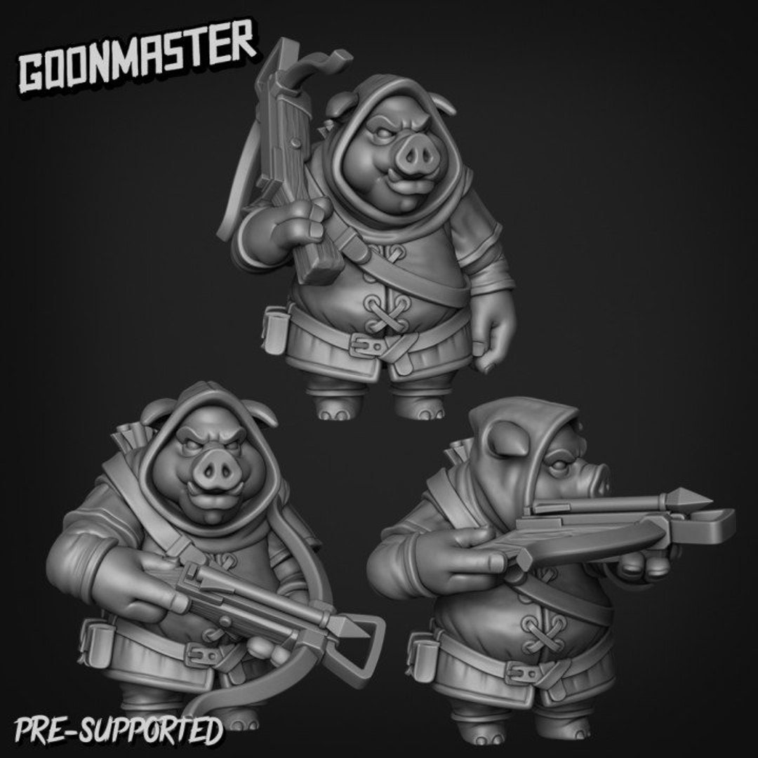 Pigs Archers Set | Dnd Dungeons and Dragons TTRPG 28/32/38mm | Pigs ...