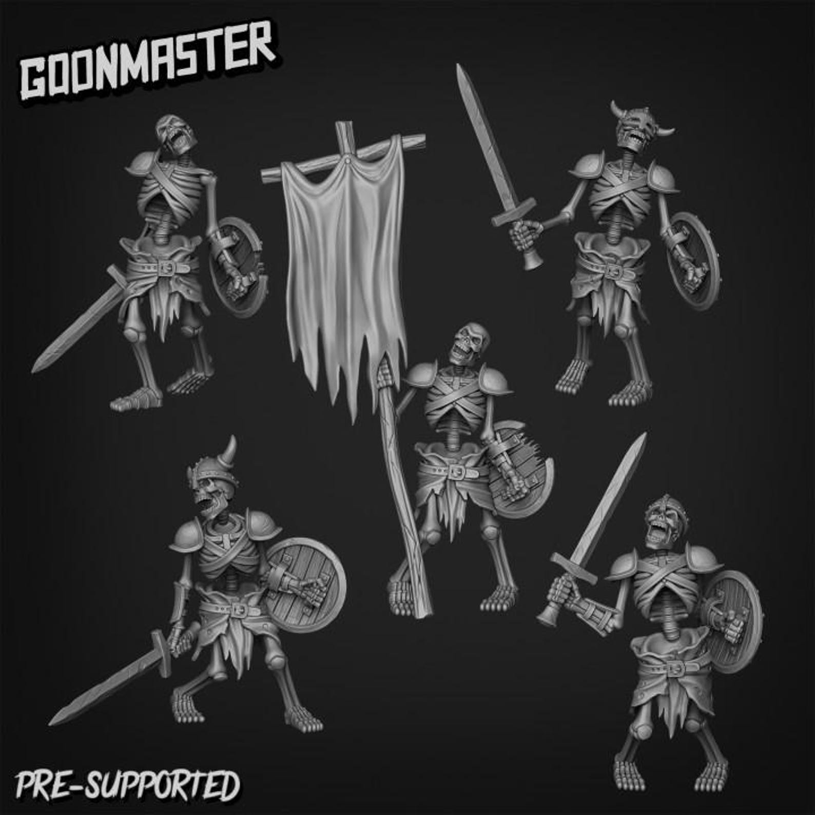 Skeletons Warriors | Dnd Dungeons and Dragons TTRPG 28/32mm Npcs ...