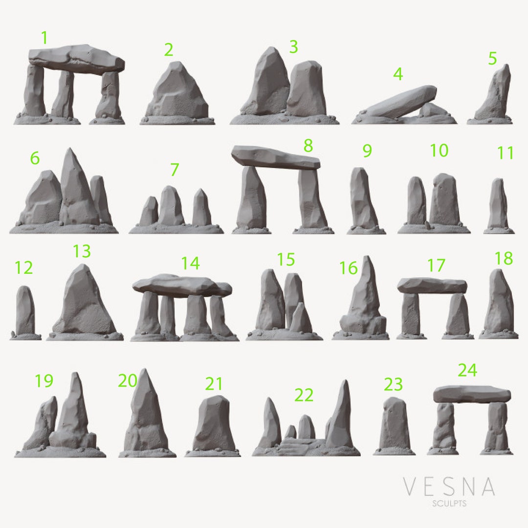 Large Rock Boulders/ DND Dungeons and Dragons Temple Stone Henge ...