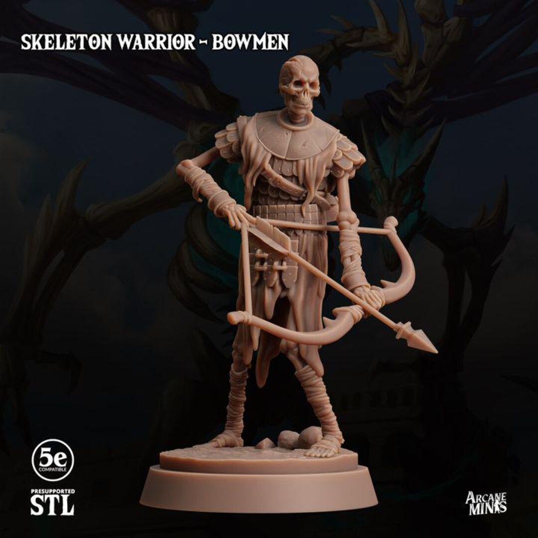Skeleton Archer Warrior | DND Dungeons and Dragons RPG 28 32 38 ...