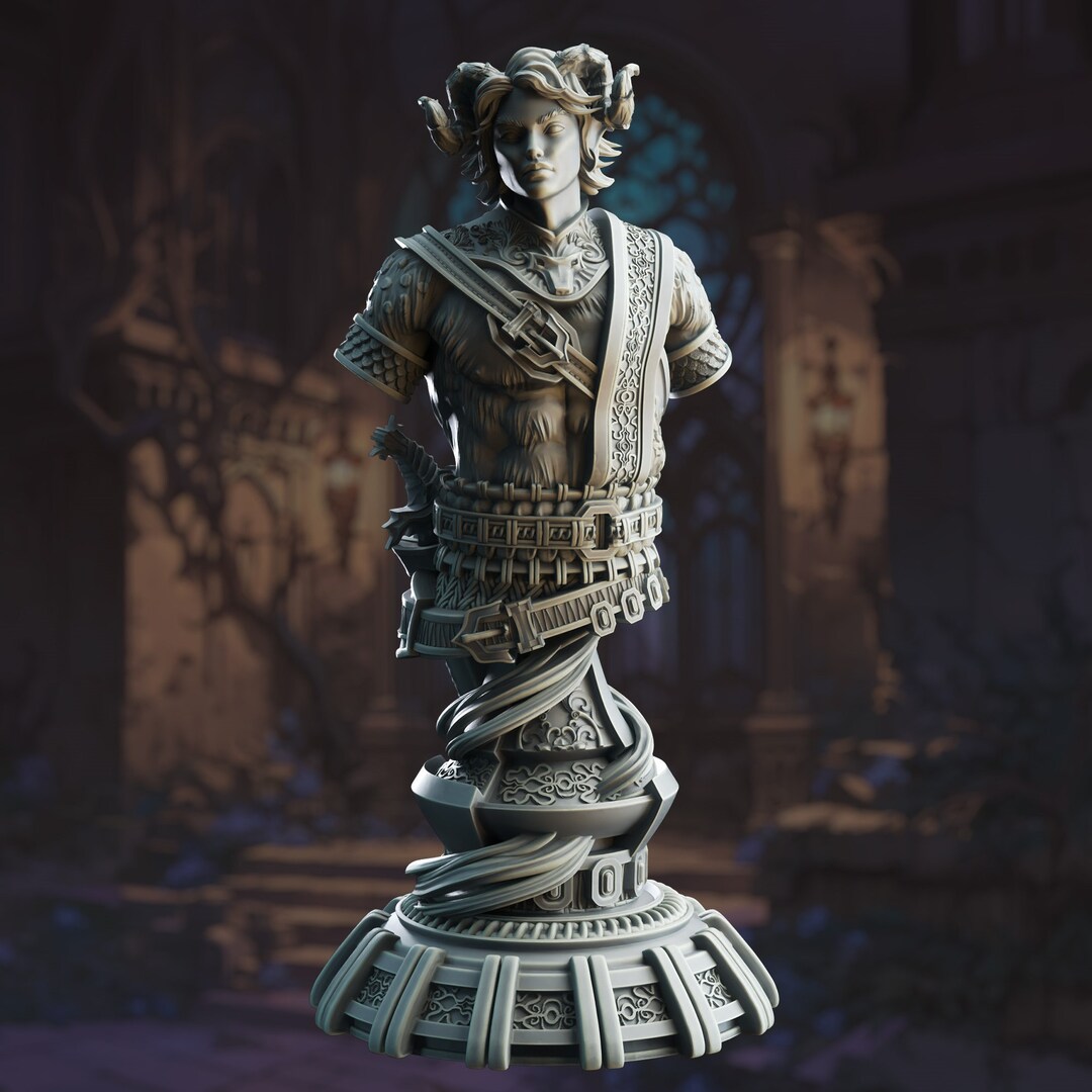 Heron of Daronai Bust | 3D Printed RPG Miniature | D&D Prop for ...
