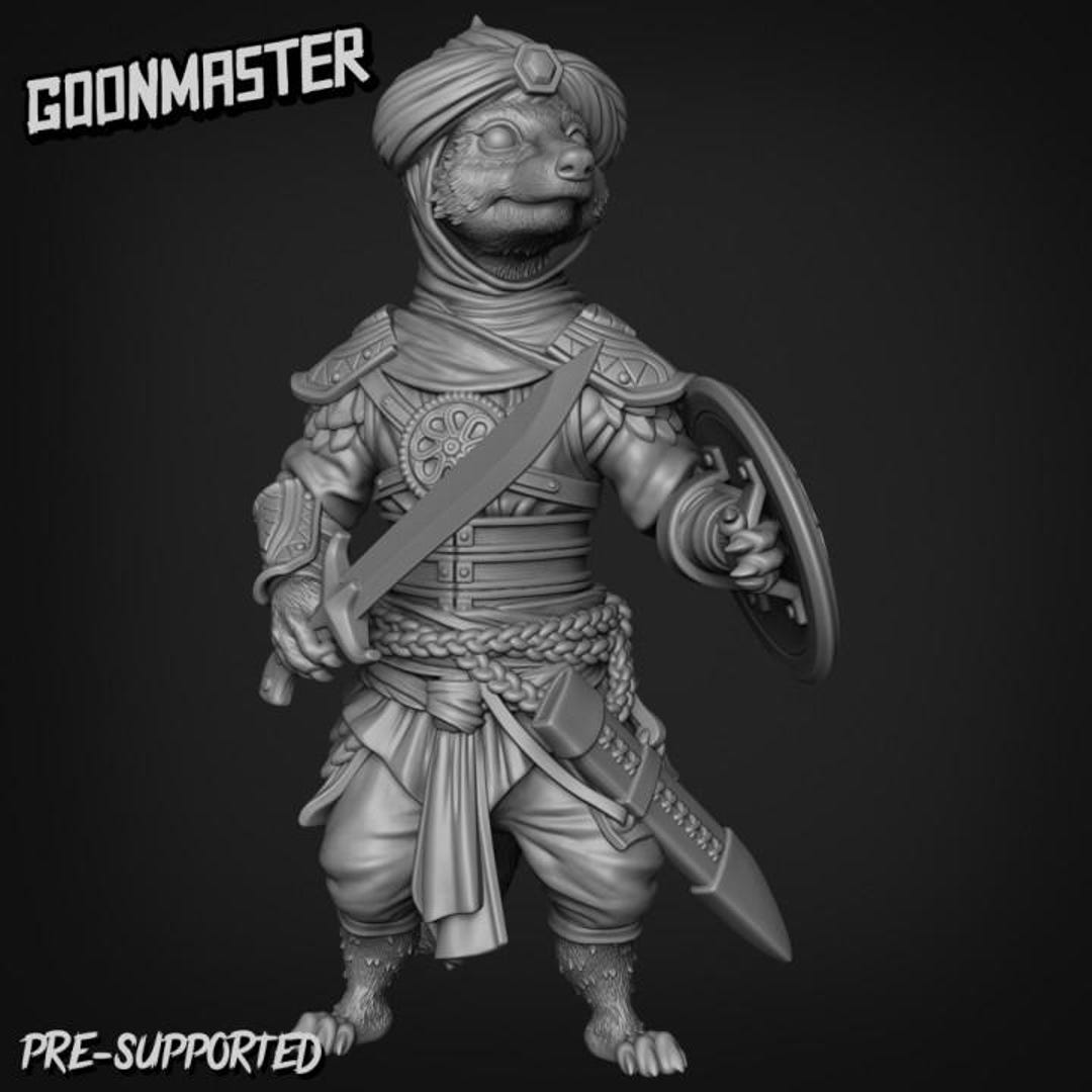 Meerkat Swordsman Warrior | DND Dungeons and Dragons TTRPG 28/32/38/75 ...