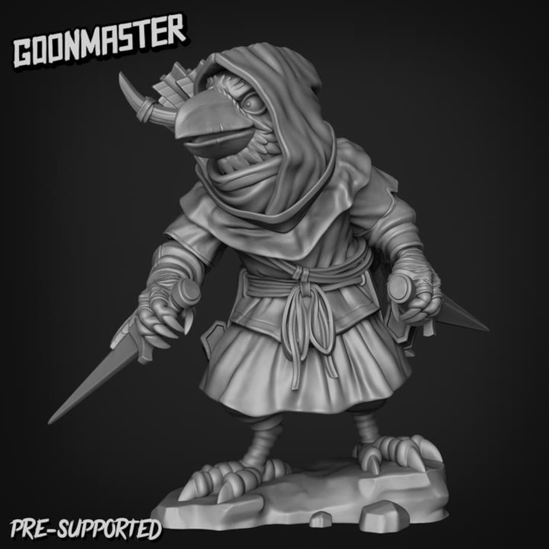 Crow Swordsman | DND Dungeons and Dragons TTRPG | Fantasy Wargame Bird ...