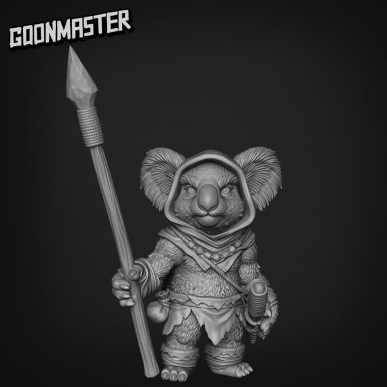 Koala Warrior | DND Dungeons and Dragons TTRPG 28/32/38/75 | Wargaming ...