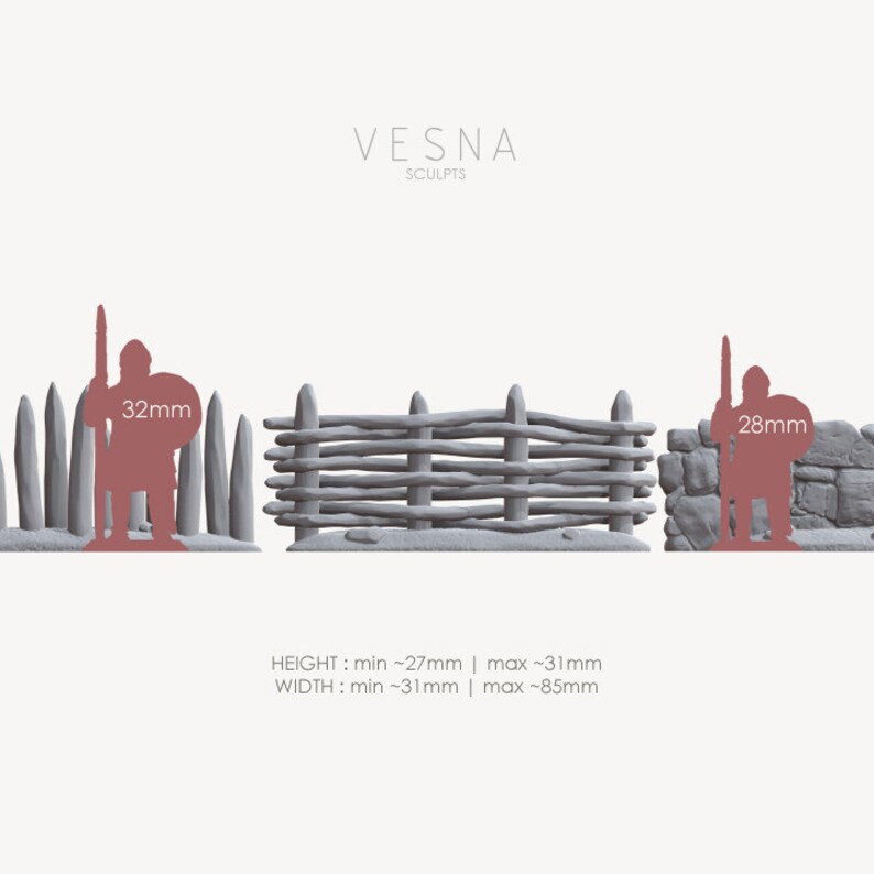 17pc Fence/garden Walls DND Dungeons and Dragons Village and Farms ...