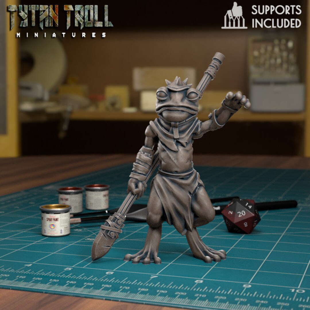 Frog Folk, Frog Miniature, Fantasy, RPG Gaming, DND, 28mm and 32mm ...