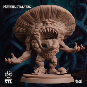 4pc Mushroom Monsters Dungeons and Dragons TTRPG Mini Fantasy DND 5E ...