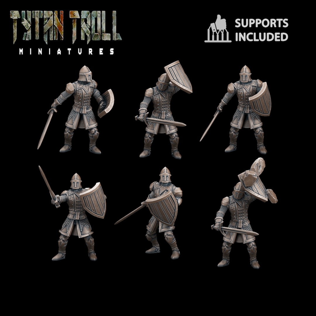 6 Castle Soldiers | DND TTRPG Dungeons and Dragons 28/32/38 | Castle ...