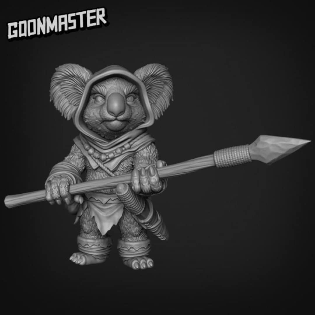 Koala Warrior DND Dungeons and Dragons TTRPG 28/32/38/75 Wargaming ...