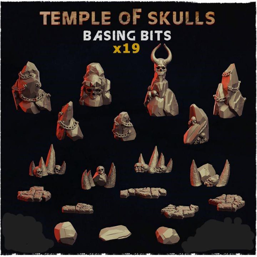 19pc Temple of Skulls Rocks | DND Dungeons and Dragons RPG 28m/32mm ...