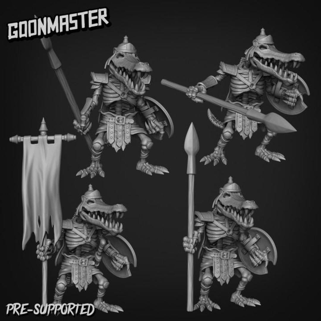 Crocodile Skelton Soldiers | DND Dungeons and Dragons TTRPG | Wargame ...