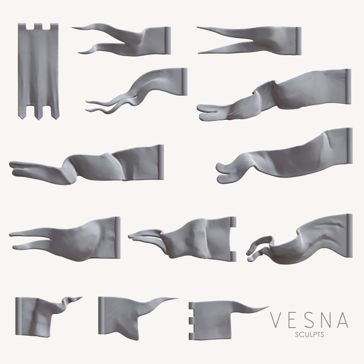 39pc Army Flags Set /DND Dungeons and Dragons Flags Miniatures Basing ...