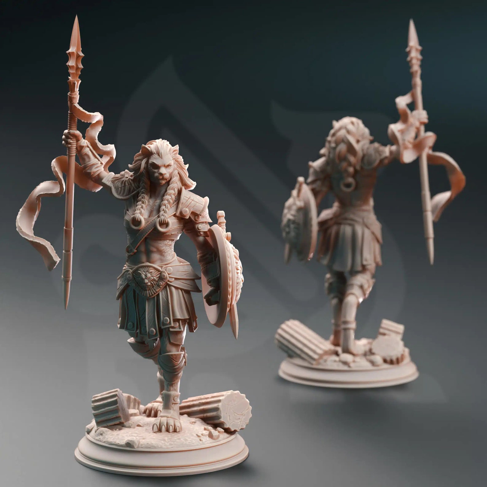 Lioness Gladiator/dnd Dungeons and Dragons Npcs TTRPG 28mm/32mm/38mm ...