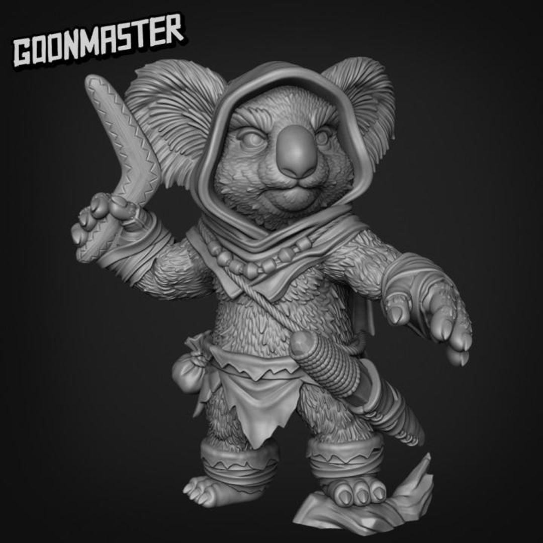 Koala Warrior | DND Dungeons and Dragons TTRPG 28/32/38/75 | Wargaming ...