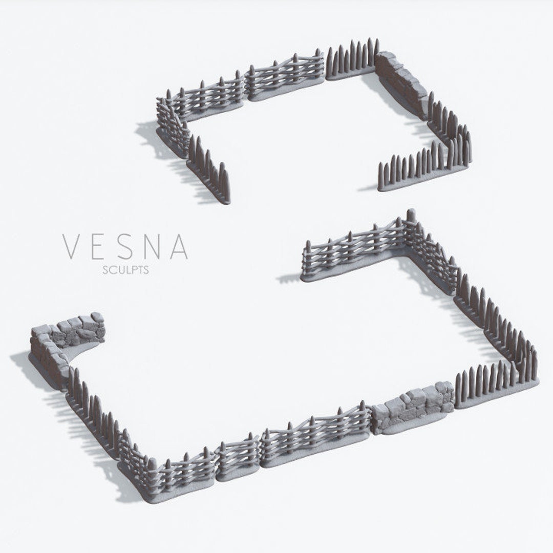 17pc Fence/garden Walls DND Dungeons and Dragons Village and Farms ...