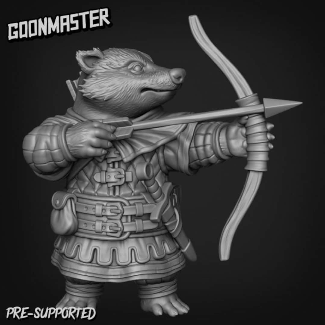 Badger Archer | DND Dungeons and Dragons TTRPG | Wargaming Castle ...