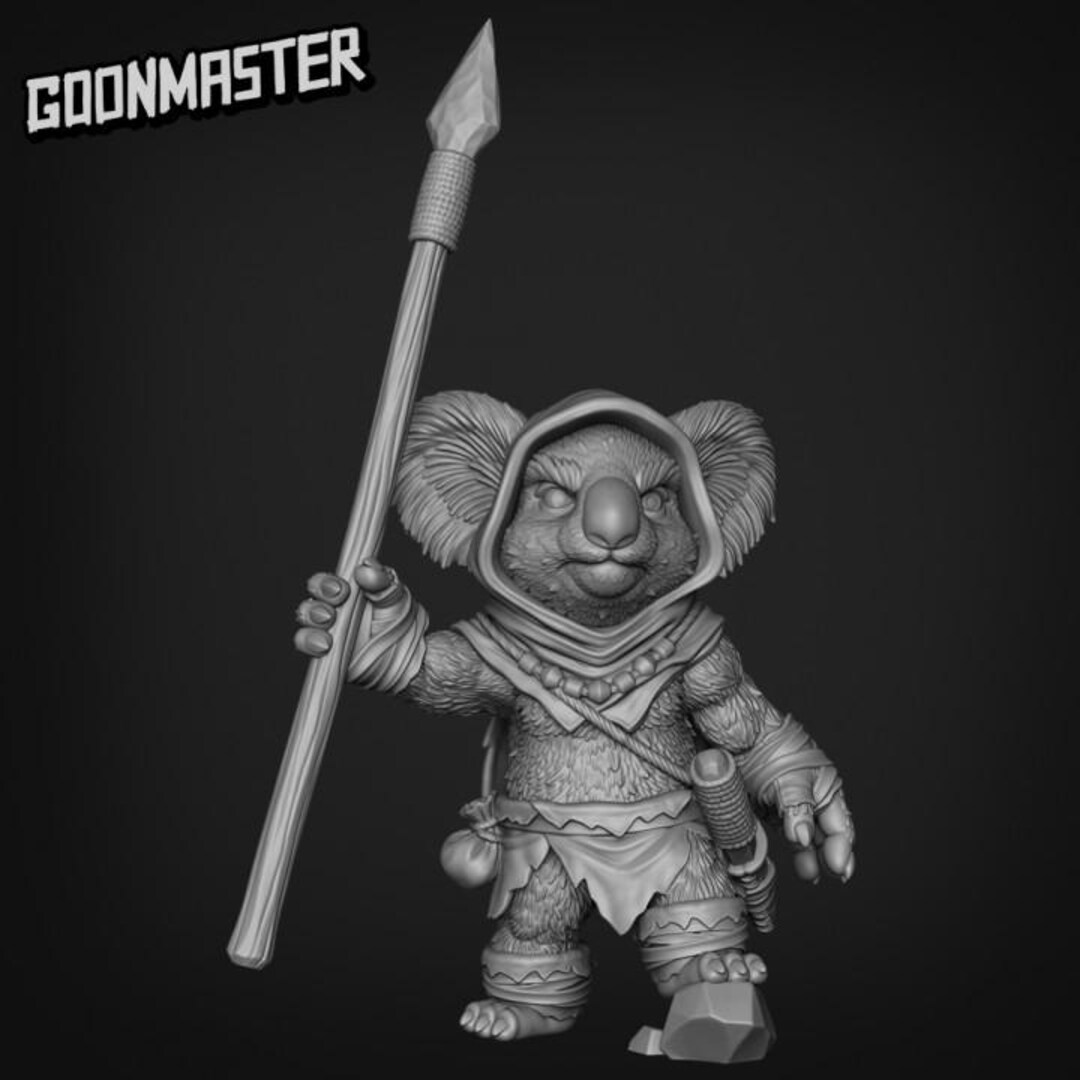 Koala Warrior DND Dungeons and Dragons TTRPG 28/32/38/75 Wargaming ...