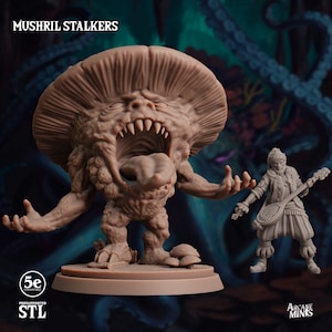 4pc Mushroom Monsters Dungeons and Dragons TTRPG Mini Fantasy DND 5E ...