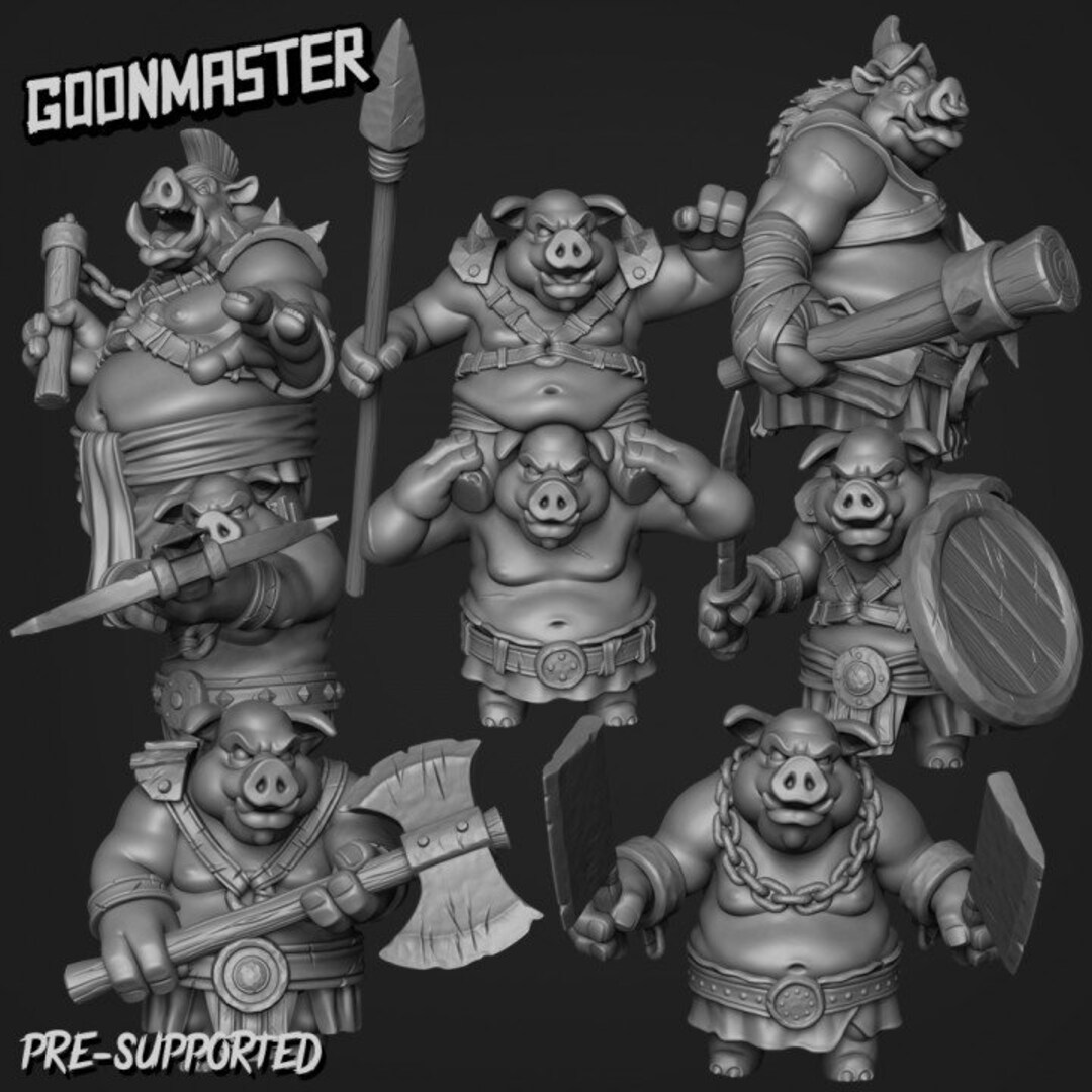 33pc Pigs Guards Starter Pack DND Dungeons and Dragons 28mm/32mm TTRPG ...