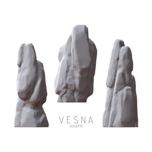 3pc Large Rocks / DND Dungeons and Dragons Miniatures Scenery Props ...