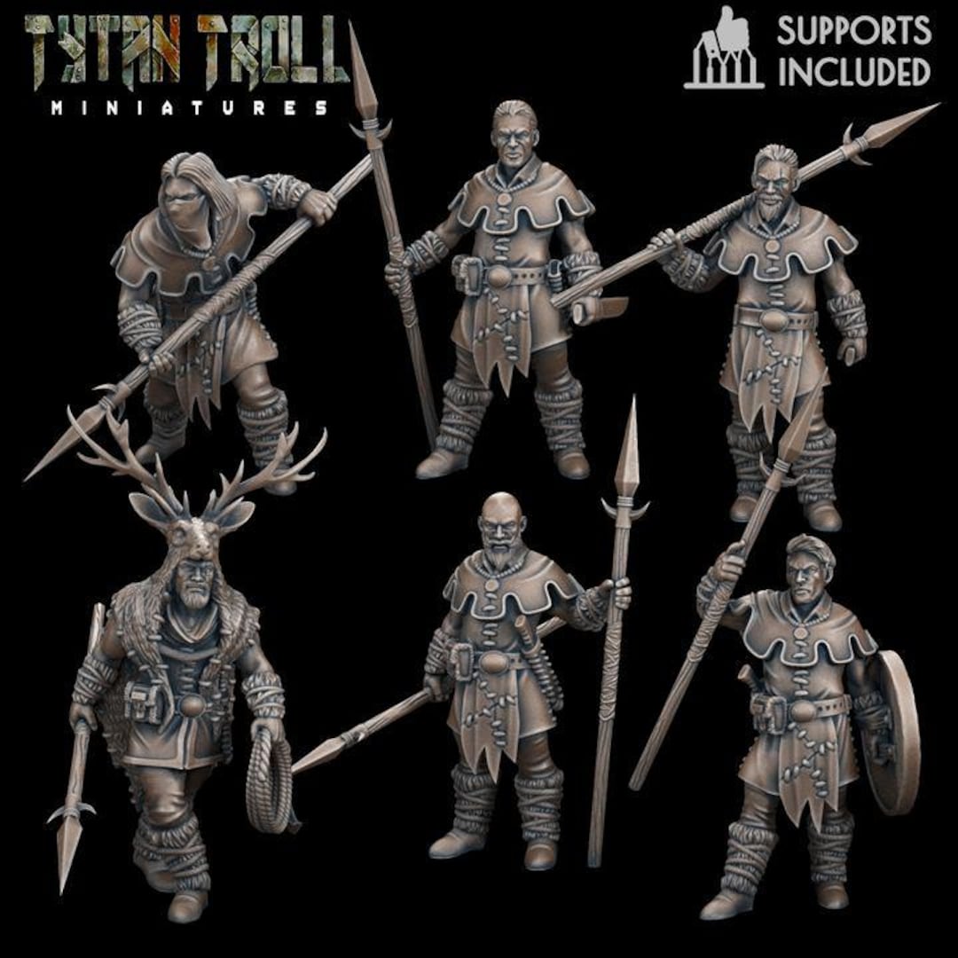 6 Hunters Set | DND Dungeons and Dragons 28/32 RPG | Wargame Village ...