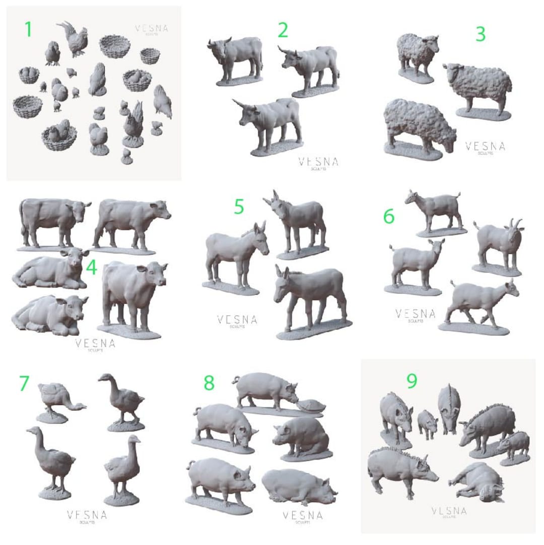 55 Farm Yard Animals | DND Dungeons and Dragons RPG 28/32 | Village ...