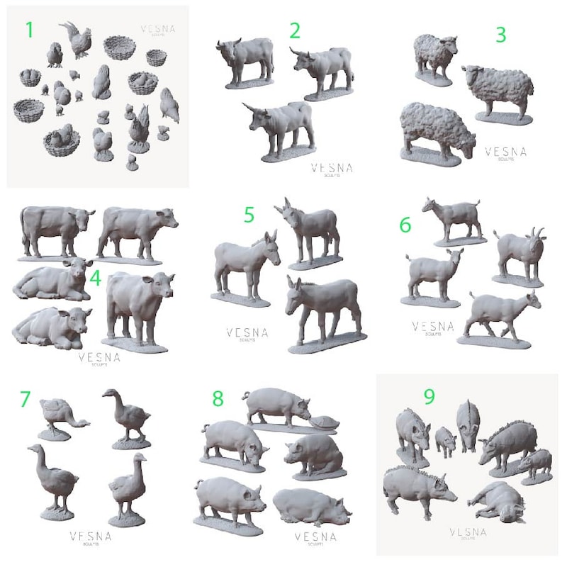 Miniature Animals - Etsy