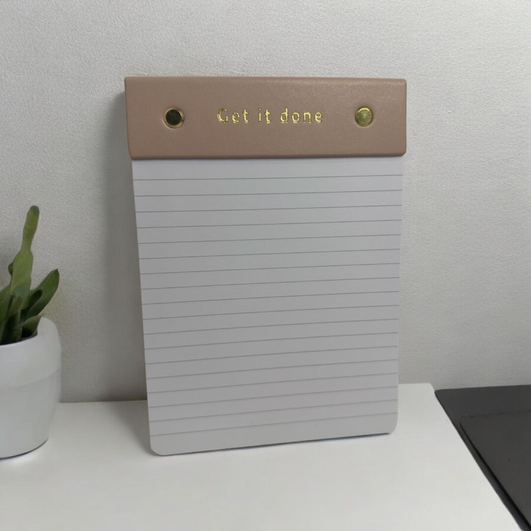 Modern Leather Refillable Notepad - Tear off Notepad - Get It Done ...
