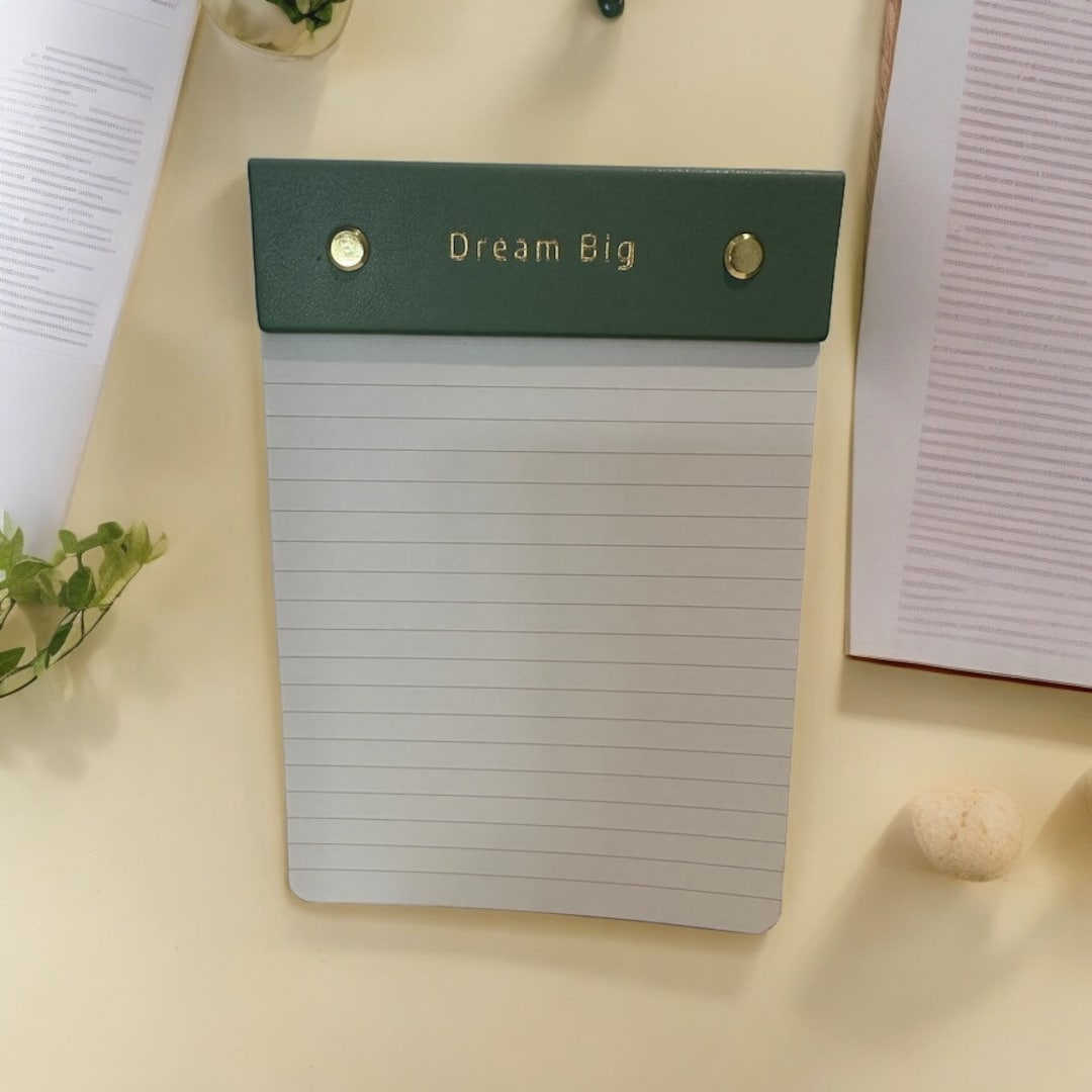 Modern Leather Refillable A5 Notepad | Tear off Notepad | Leather ...