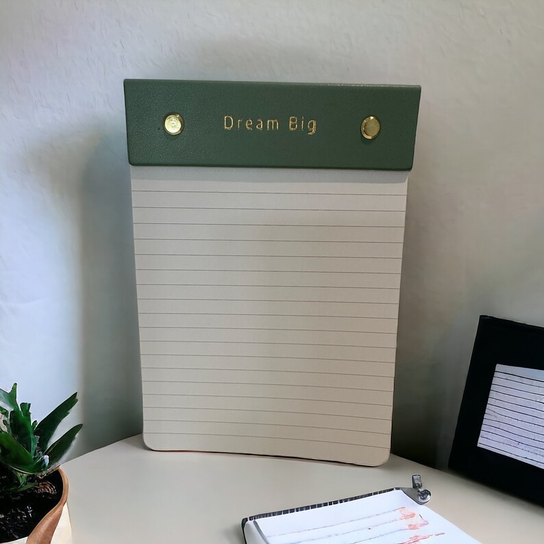 Modern Leather Refillable A5 Notepad Tear off Notepad Leather Notepad ...