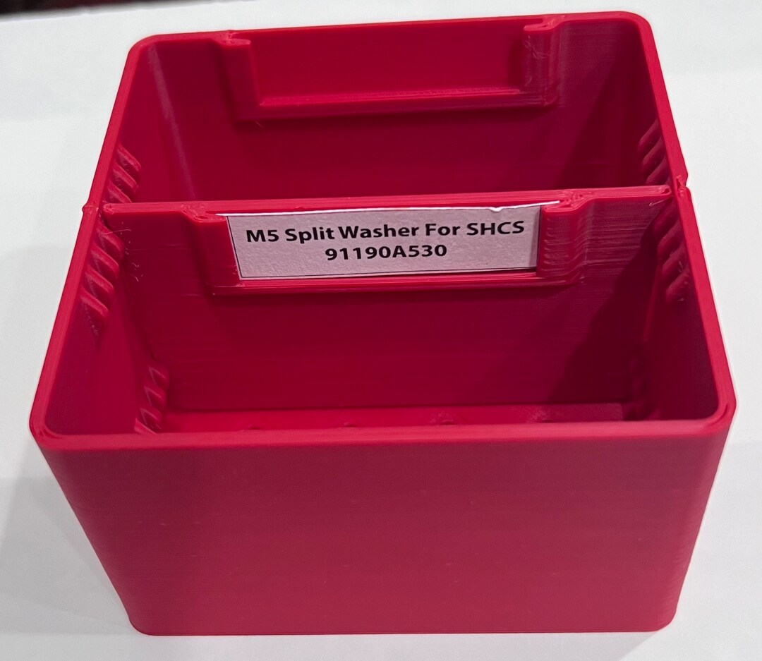 Small Part Container Tray With Adjustable Divider Fits Lista Cabinet - Etsy