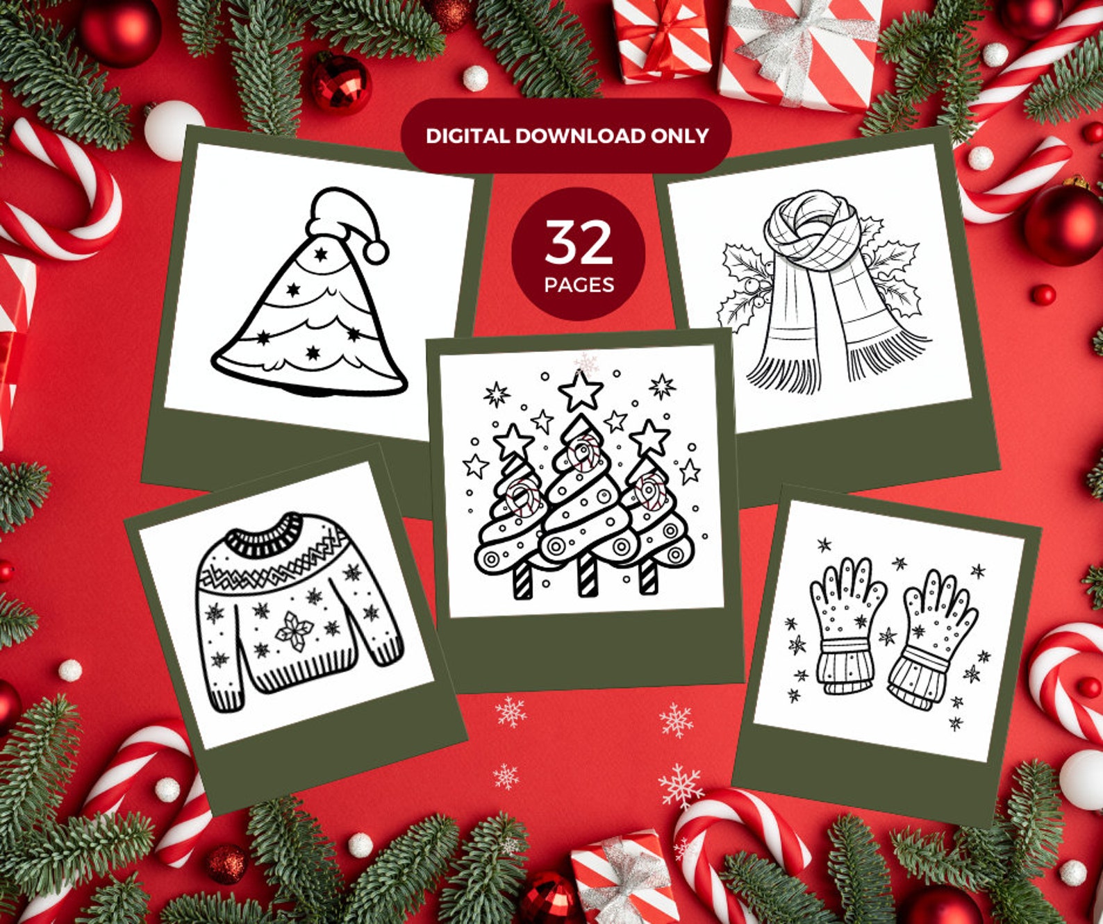 Christmas Coloring Pages / Book: Printable Christmas Games, Fun ...