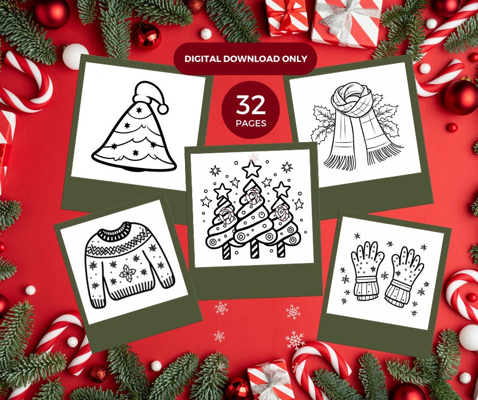 Christmas Coloring Pages / Book: Printable Christmas Games, Fun ...