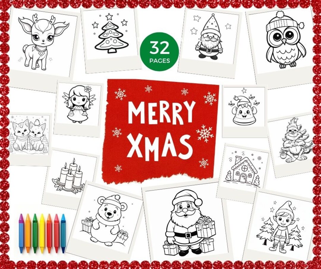 Christmas Coloring Pages / Book: Printable Christmas Games, Fun ...