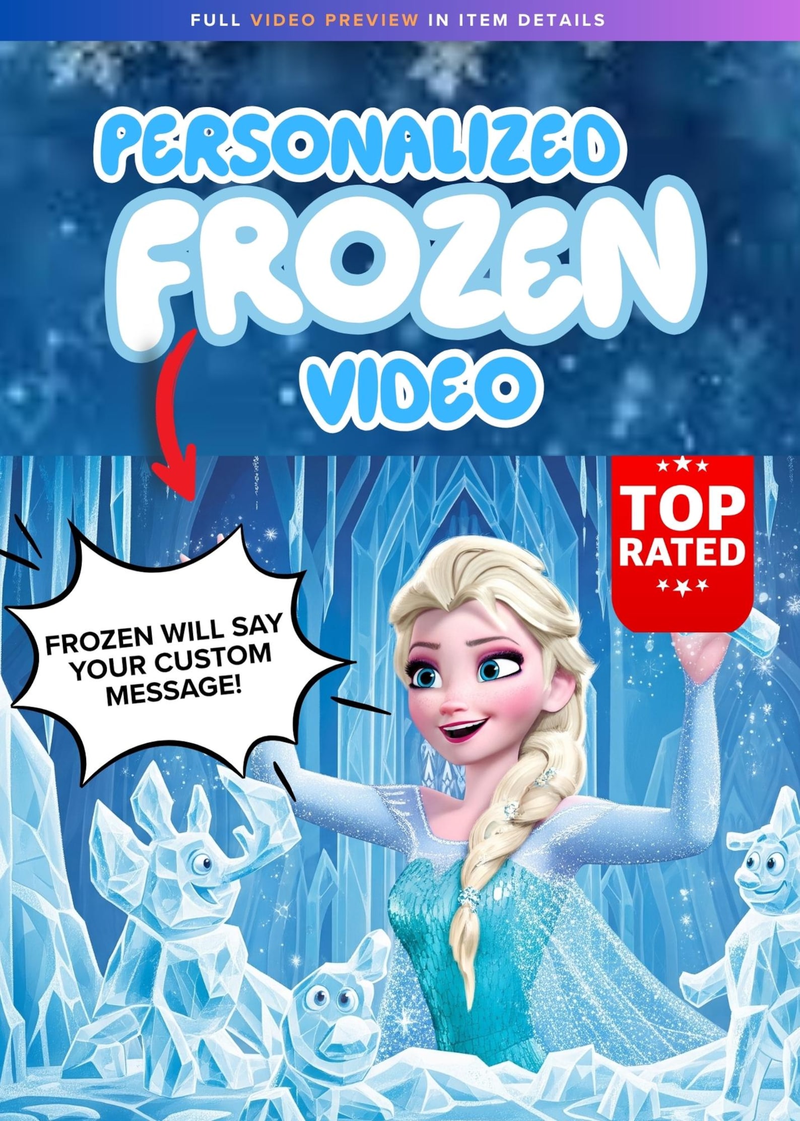 Frozen Elsa Personalized Video | Custom Princess Message | Birthday ...