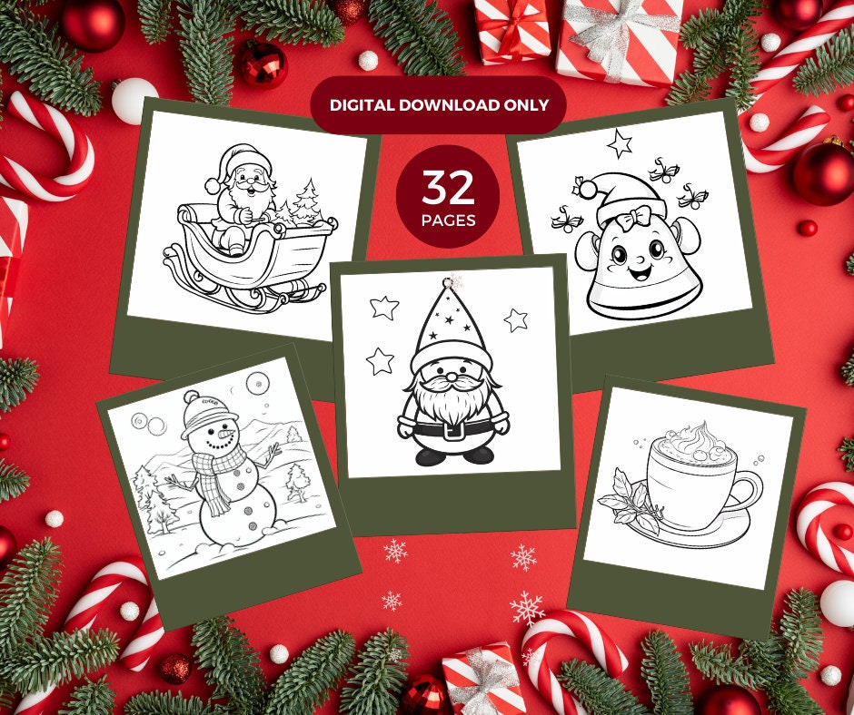 Christmas Coloring Pages / Book: Printable Christmas Games, Fun ...