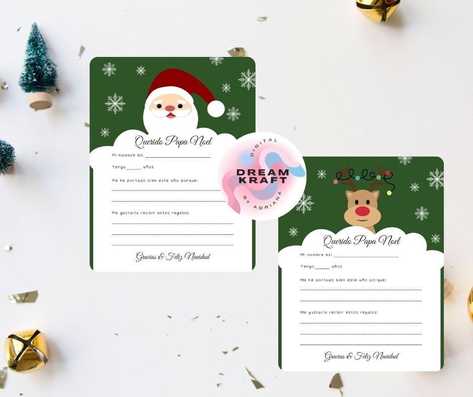 Carta Digital Para Papa Noel, Santa, Lista De Regalos a Papa Noel ...