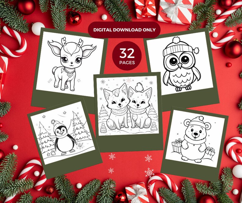 Christmas Coloring Pages / Book: Printable Christmas Games, Fun ...